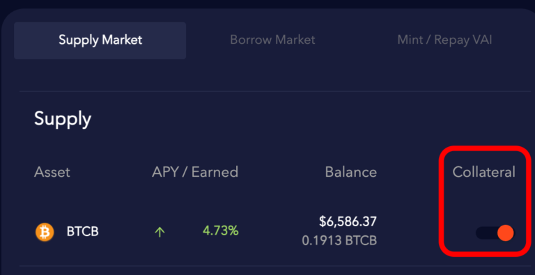 【DeFi】venusでBTCを担保にして借りた仮想通貨（BUSDとVAI）をPancakeSwapで運用する方法
