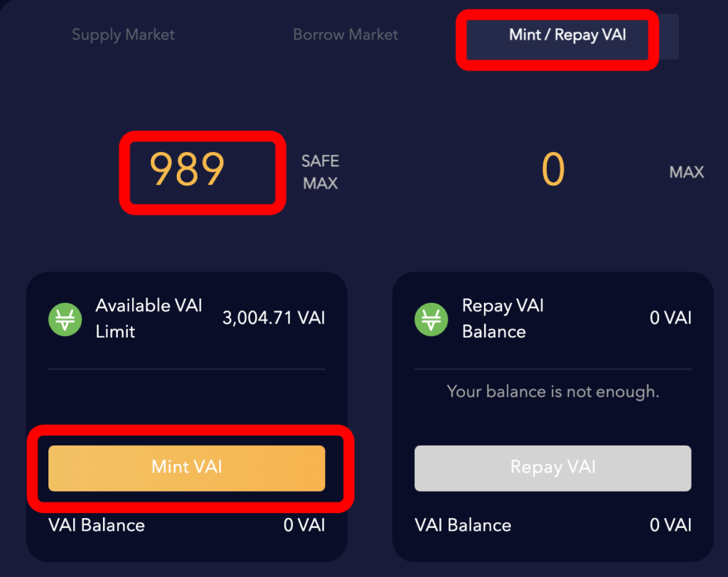 【DeFi】venusでBTCを担保にして借りた仮想通貨（BUSDとVAI）をPancakeSwapで運用する方法
