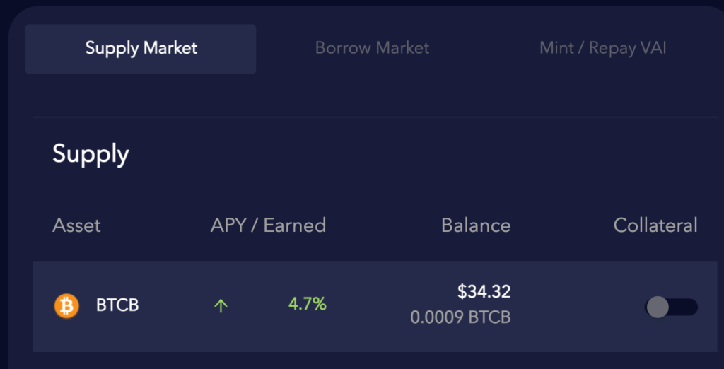 【DeFi】venusでBTCを担保にして借りた仮想通貨（BUSDとVAI）をPancakeSwapで運用する方法