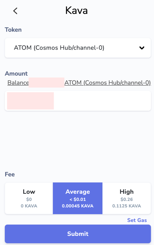 【COSMOS】IBC Transferを使ってKAVAのATOMをCOSMOS Hubに送金する方法
