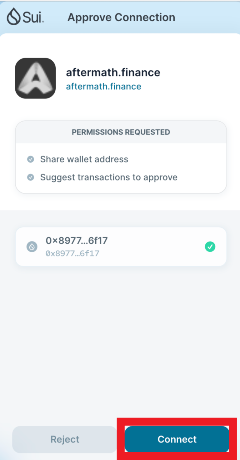 【SUI】AftermathでSUIをステーキングしてafSUIを受け取る流れを紹介